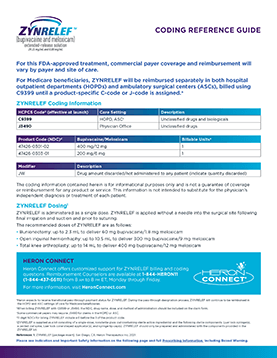 Heron Connect® | Downloadable Resources for ZYNRELEF™ (bupivacaine and ...